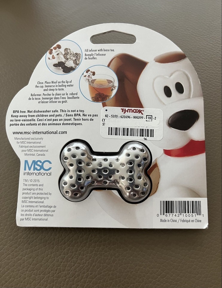 Joie Woof 18/8 Stainless Steel Bone Dog Tea Cup Infuser BNIP SEALED | eBay