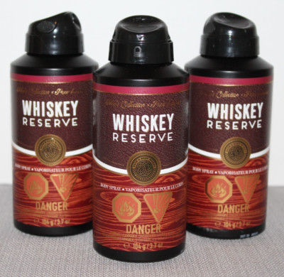 Bath & Body Works LOT of 3 Men's Whiskey Reserve Body Spray Cologne 3.7 ...