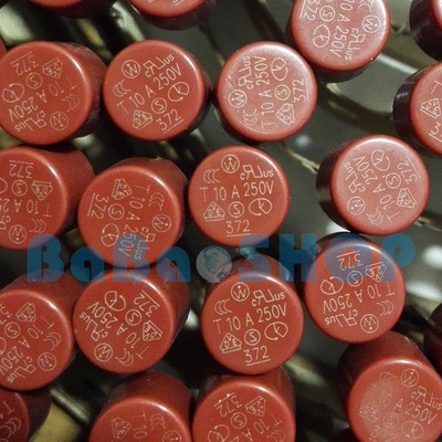 5pcs T10A 250V 10A TR5 Round Miniature Slow Blow Micro Sub Min Fuse ...