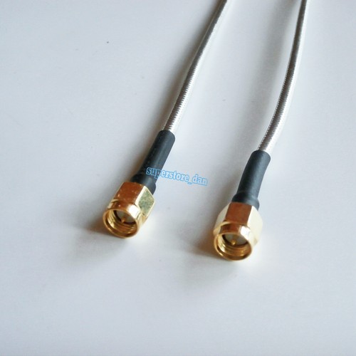 10Pcs 20cm SMA Male to SMA Male Plug RF Coax Pigtail Semi-rigid Cable ...