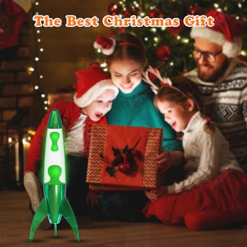 Liquid Motion Lamp Color Changing Night Light 10 Inch Green Rocket ...