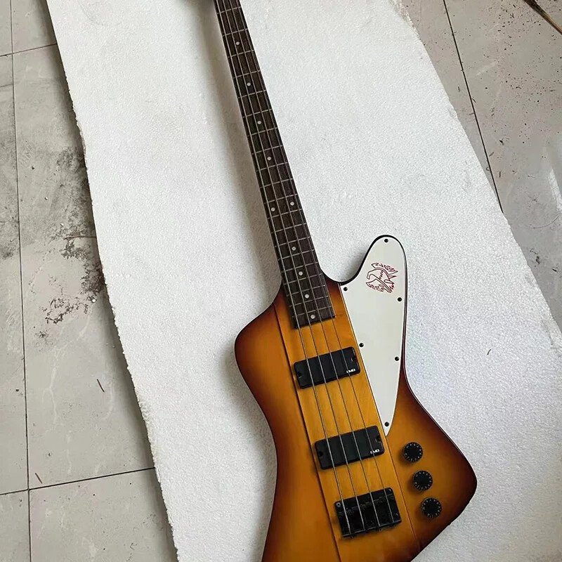 Factory Customized Electric Bass Guitar Firebird 4 Strings Bass High ...