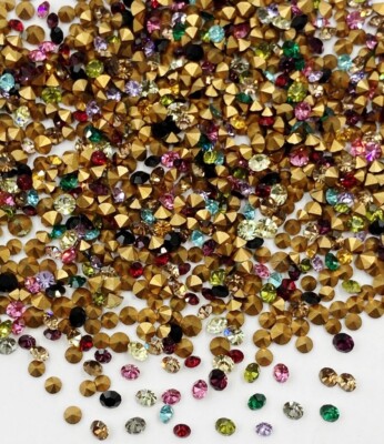 200 Vintage Preciosa Crystal 3mm To 4mm Small Rhinestones - Jewelry ...
