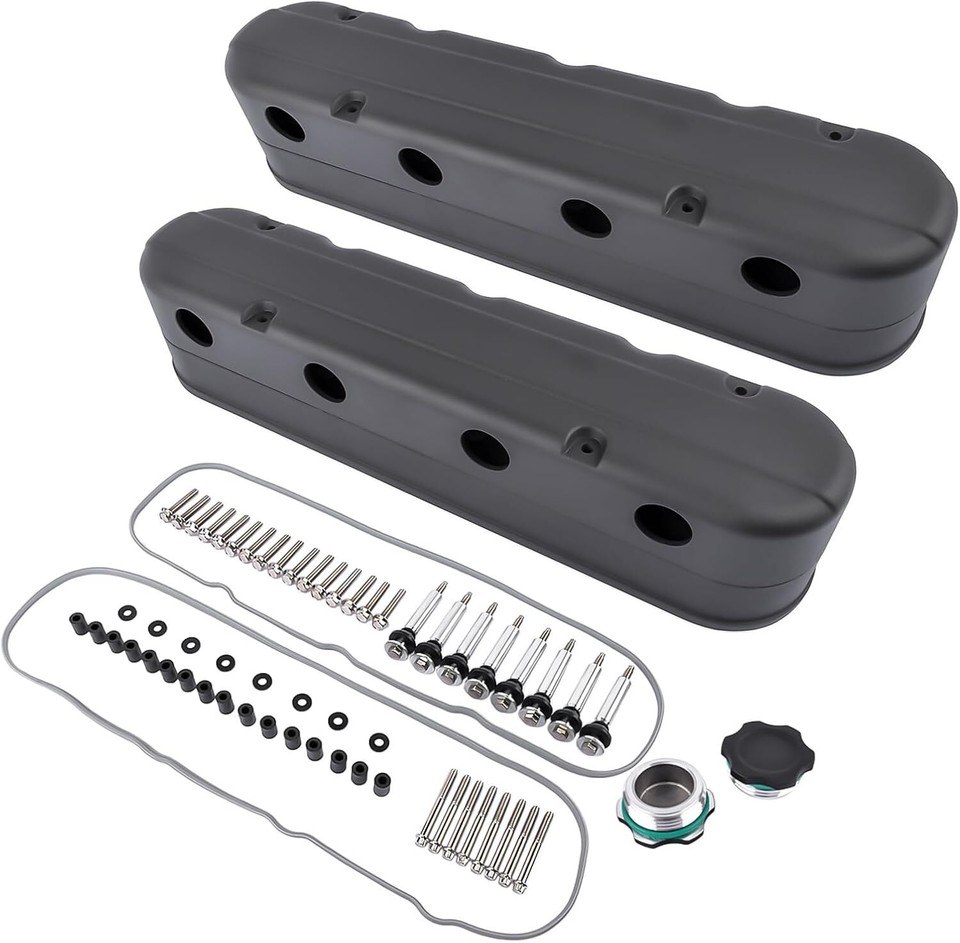 Aluminum Valve Covers with Coil Mounts w/Covers for Chevy LS LS1 LS2 ...