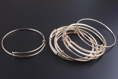 Fashion 20PCS Gold Plated Color Expandable Wire Bangle Bar Bracelets | eBay