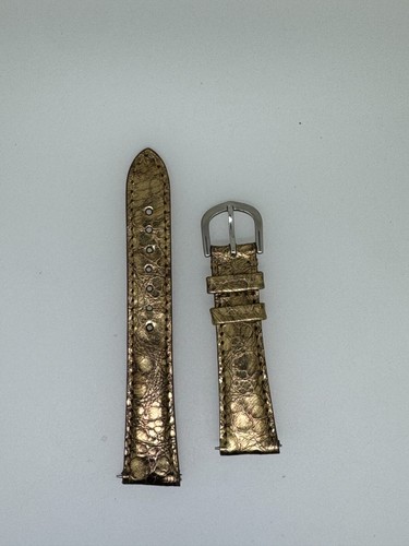 David Yurman gold crocodile watch band strap 18MM Short | eBay