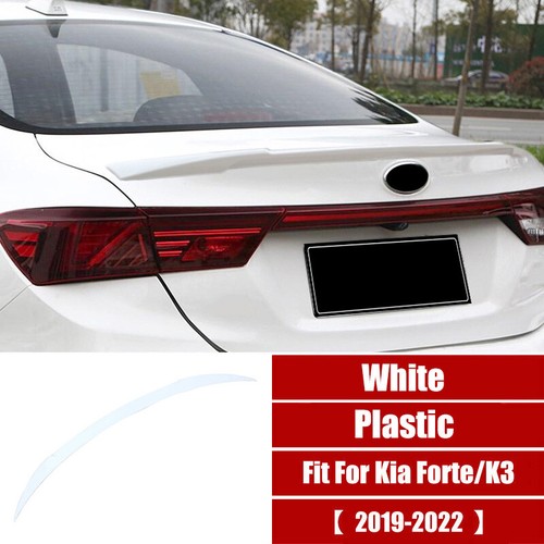 White Painted Exterior Rear Boot Spoiler Wing Flap For Kia Forte K3 ...