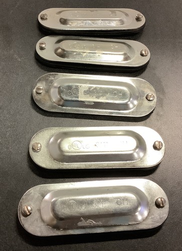 (QTY 5) Eaton Crouse-Hinds series Condulet Form 5 integral gasket cover ...
