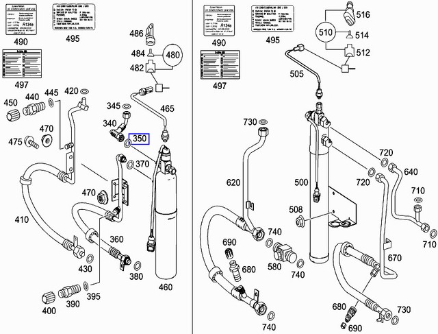 Mercedes Aircon A/C Pipe Line Hose O-Ring Seal Gasket A0139974145 ...