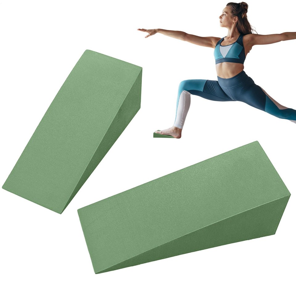 1pair Yoga Blocks Foam Squat Wedge Block Calf Stretcher Slant Board ...