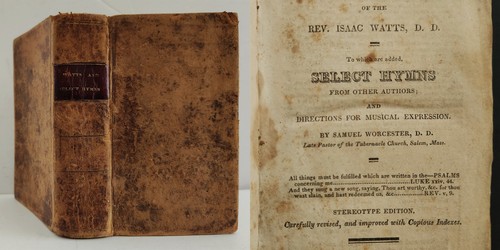 1819 antique Rev ISAAC WATTS bible PSALMS HYMNS & SPIRITUAL SONGS ...