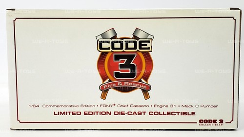 Code 3 FDNY Mack C Pumper Chief Cassano Commemorative Engine 31 LE ...