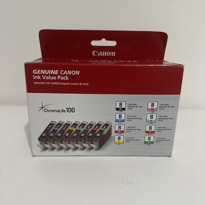 Canon CLI-8 8-Colors Multi Pack Ink Kit for PIXMA Pro9000, Pro9000 Mark ...