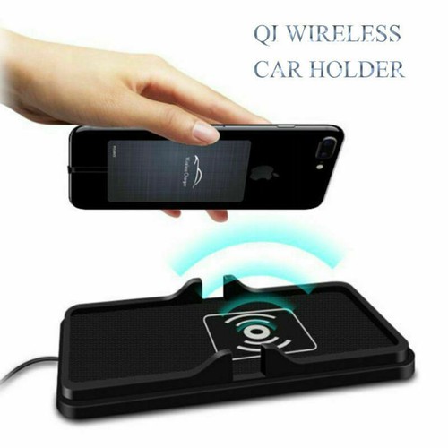 Fast QI Wireless Phone Charger Charging Dashboard Mat Pad AntiSkid Grip ...