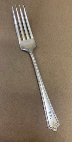 1 Dinner Fork Short Bradford Oneida Silverplate 1929 Monogram F or H | eBay
