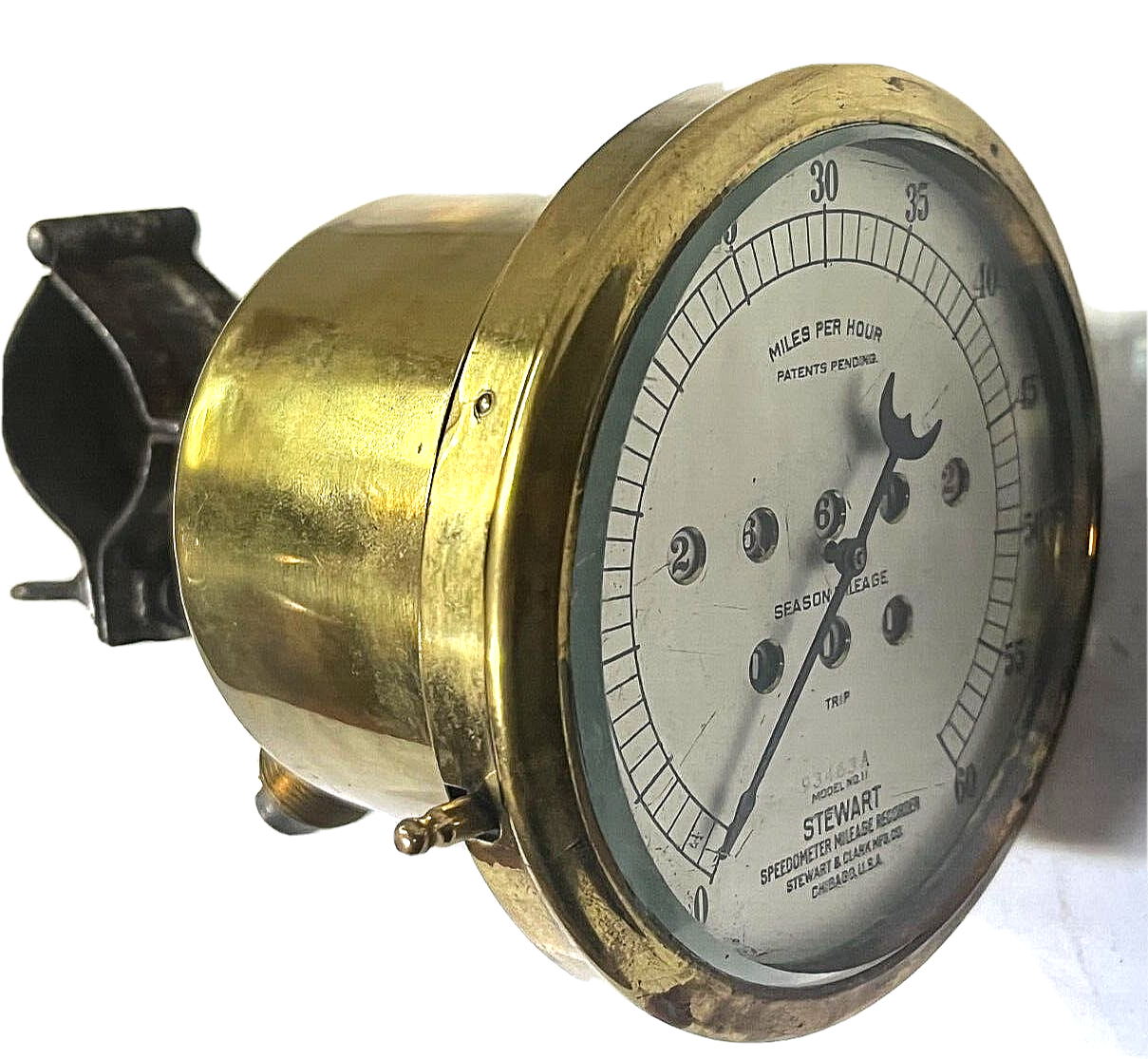 EARLY MOTORCYCLE SPEEDOMETER INDIAN HARLEY DAVIDSON TRIUMPH NORTON BSA ...