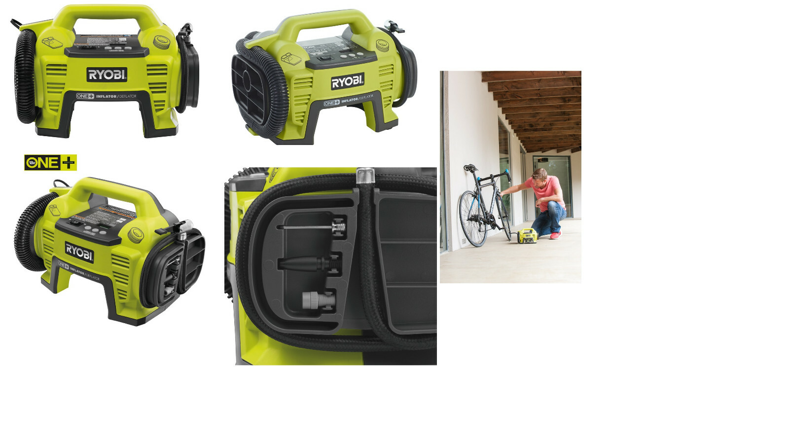 Ryobi ONE+AKKU 18V KOMPRESSOR R18I+mit Ladegerät RC18115+1x18V 2,0Ah ...
