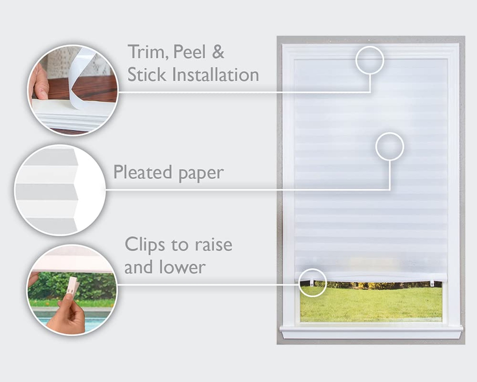 Redi Shade 1616204 Pleated White Paper Shade - 6 Pack for sale online ...