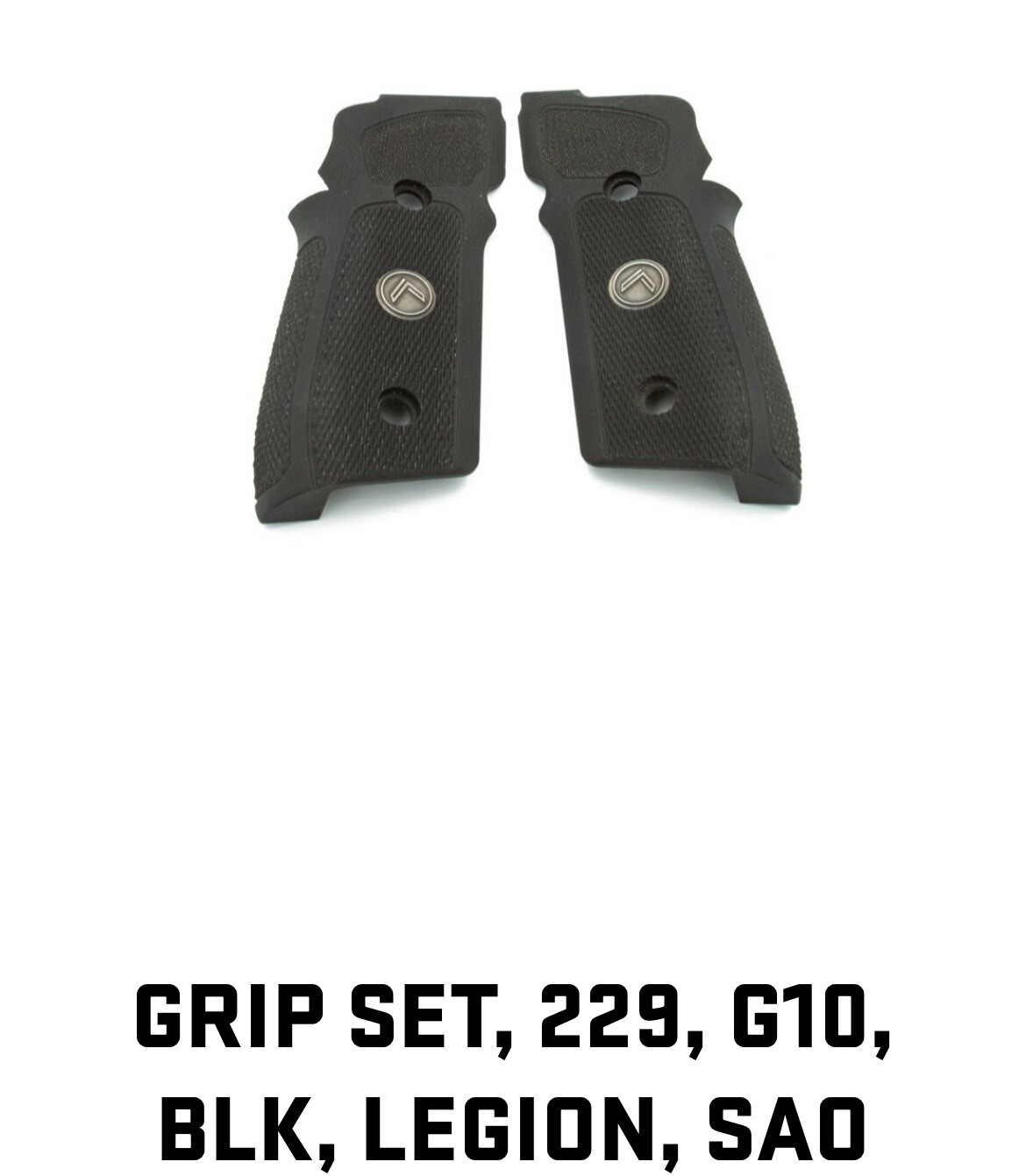 SIG P229 GRIP SET, G-10, BLK, LEGION SAO, OEM SIG SAUER, New, Single ...