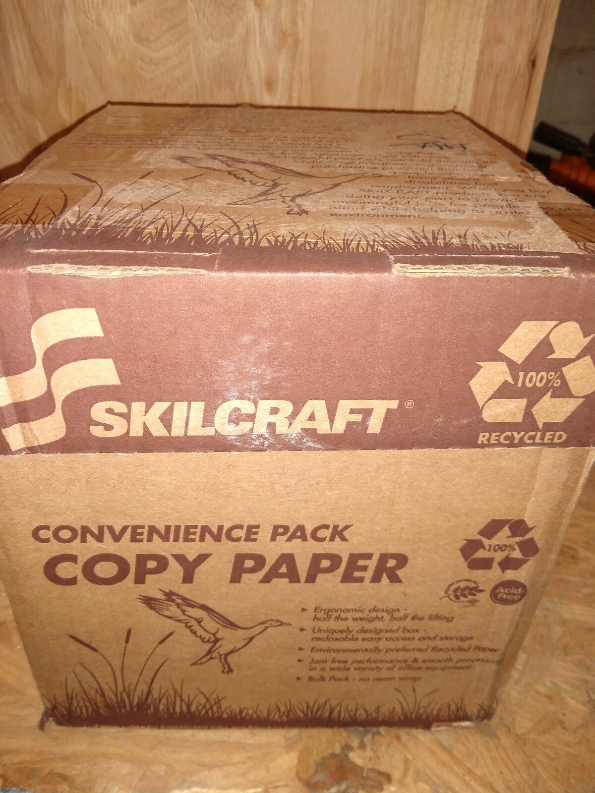 SKILCRAFT Reamless Copy Paper, 92GE, 20LB, 8-1/2"X11", 2500Shts, WE ...