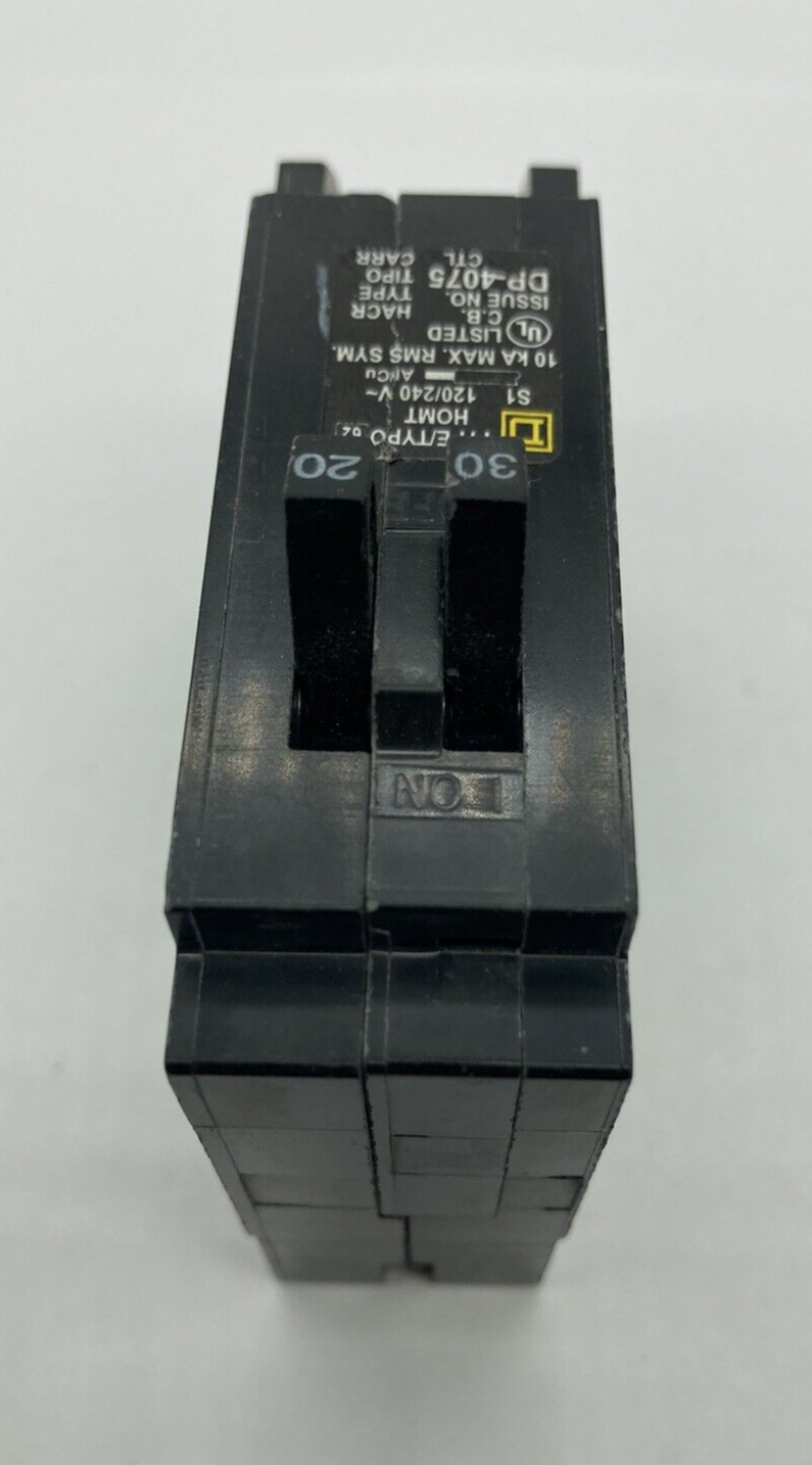 New Homeline HOMT3020 1 Pole 30/20 Amp 120V AC Type HOMT Plug In Tandem ...