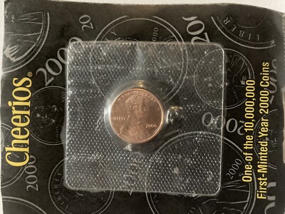 Genuine Cheerios First-Minted Year 2000 Coins Penny One Cent New in ...