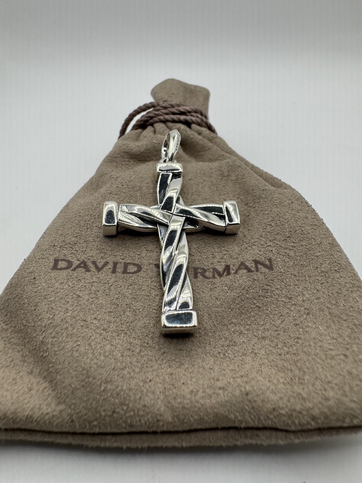 David Yurman Sterling Silver Helios Cross Pendant - Gem