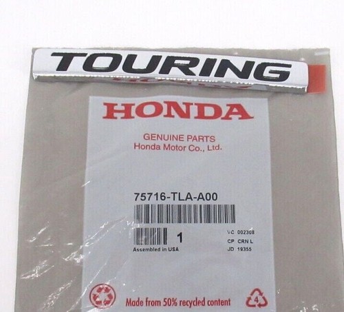 Genuine OEM Honda 75716-TLA-A00 "TOURING" Rear Nameplate Emblem 2017 ...