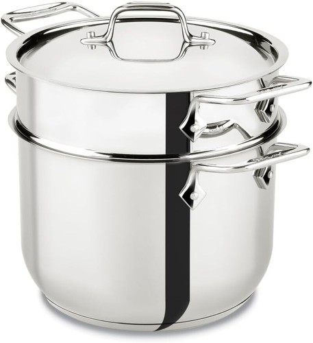 All-Clad Specialty Stainless Steel 6-Qt Multi Pot with Strainer & Lid ...