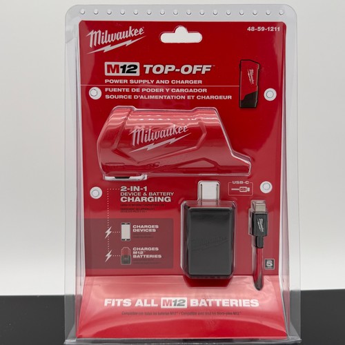 New Milwaukee 48-59-1211 M12 TOP-OFF Power Supply and Charger | eBay