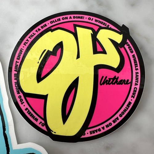 Santa Cruz OJs OJ Wheels Skateboard Sticker 2 Pack Neon Pink Jazz Dawgs ...