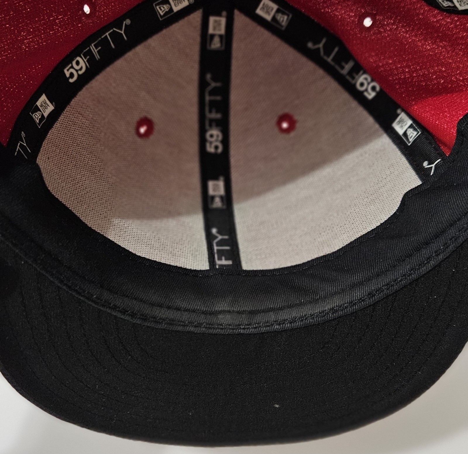 Baseball Los Angeles Angels Red Hat Cap Fitted Mens 6 7/8 MLB New Era ...