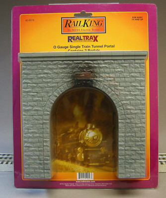 MTH RAILKING REALTRAX O GAUGE SINGLE TRAIN TUNNEL PORTALS (PAIR) 40 ...