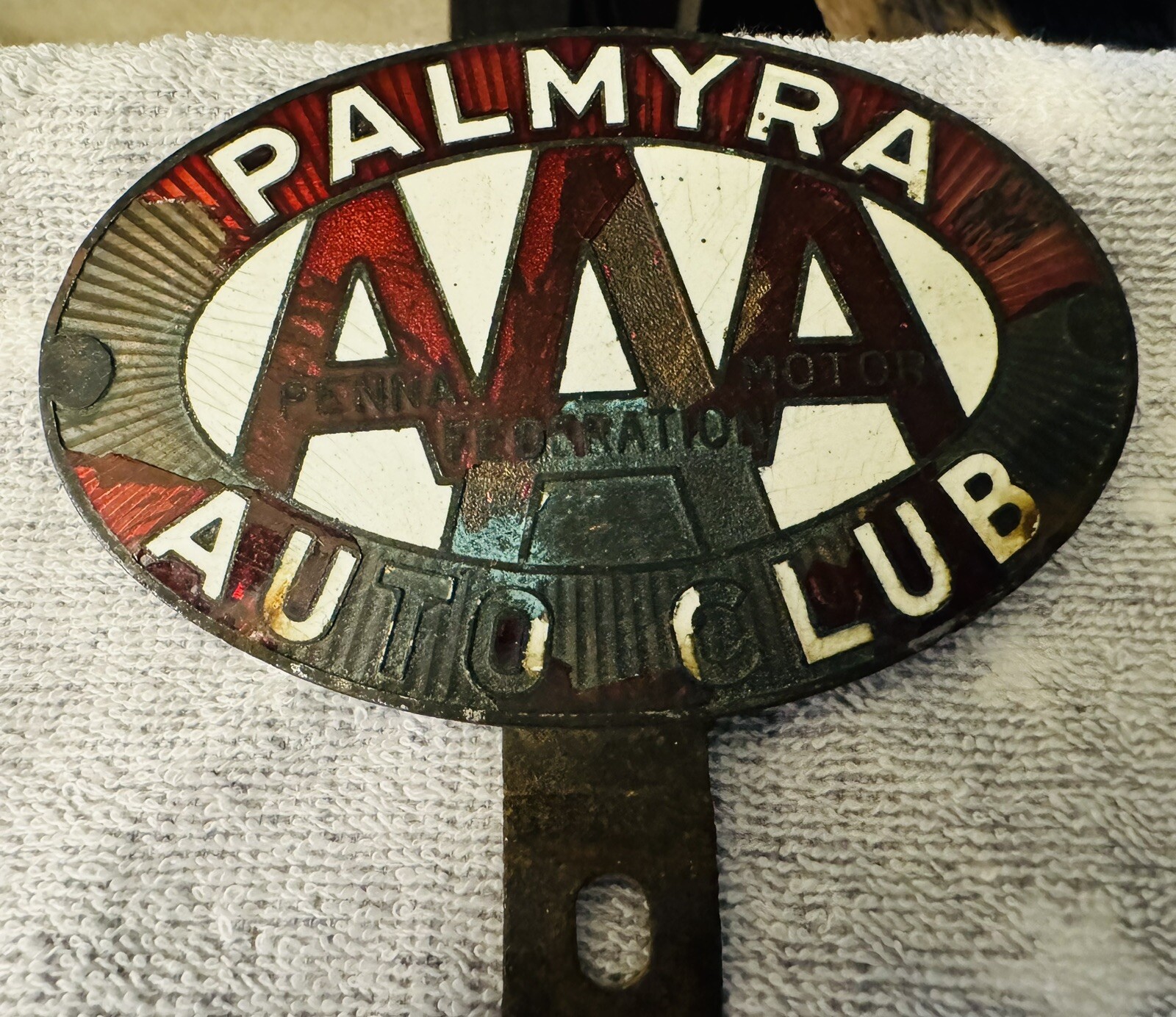 Vintage Palmyra AAA Auto Club License Plate Topper | eBay