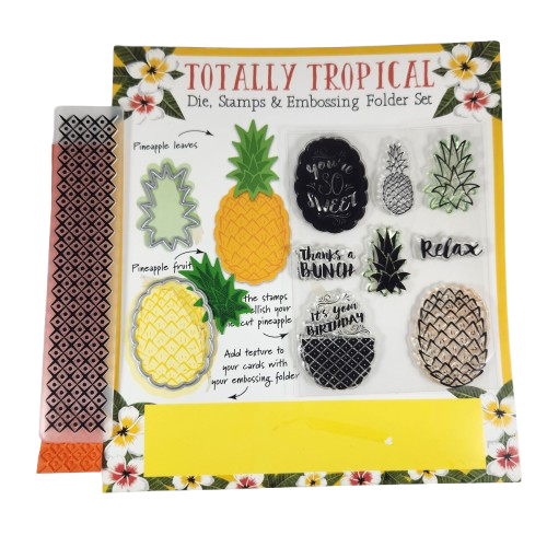 Totally Tropical Die Stamps & Embossing Folder Set Pineapples Papercraft | eBay
