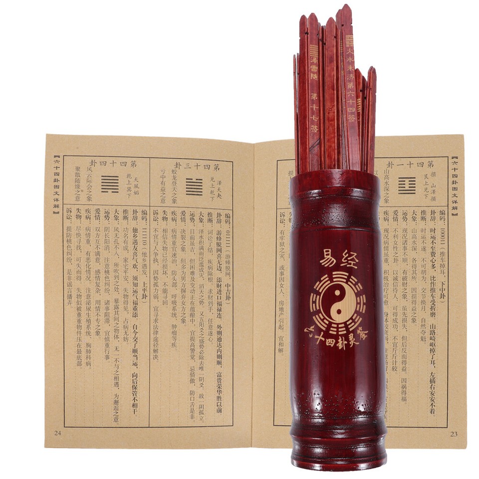 Chinese Fortune Telling Sticks with Book Kau Chi-m Sticks Chien Tung in ...