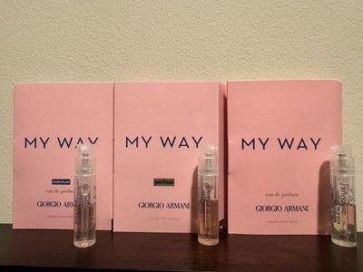 Three Giorgio Armani MY WAY Perfume Sample Spray 0.04 oz / 1.2 ml Each ...