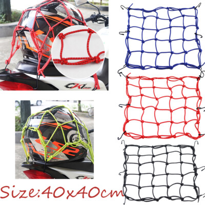 6 Hook Motorcycle Bicycle Hold Down Helmet Cargo Luggage Net Bungee ...