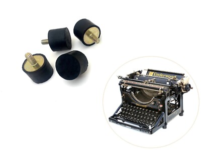 x4 New Replacement Rubber Feet for Underwood Model No.1 2 3 4 5 ...