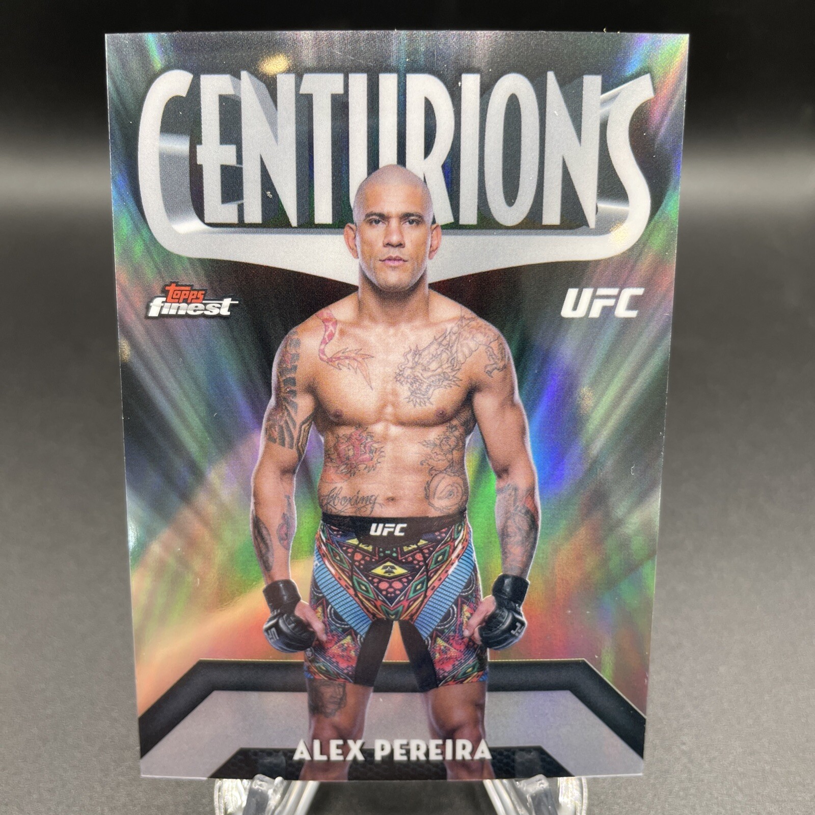 2024 Topps Finest UFC Alex Pereira Centurions Refractor SSP Case Hit # ...