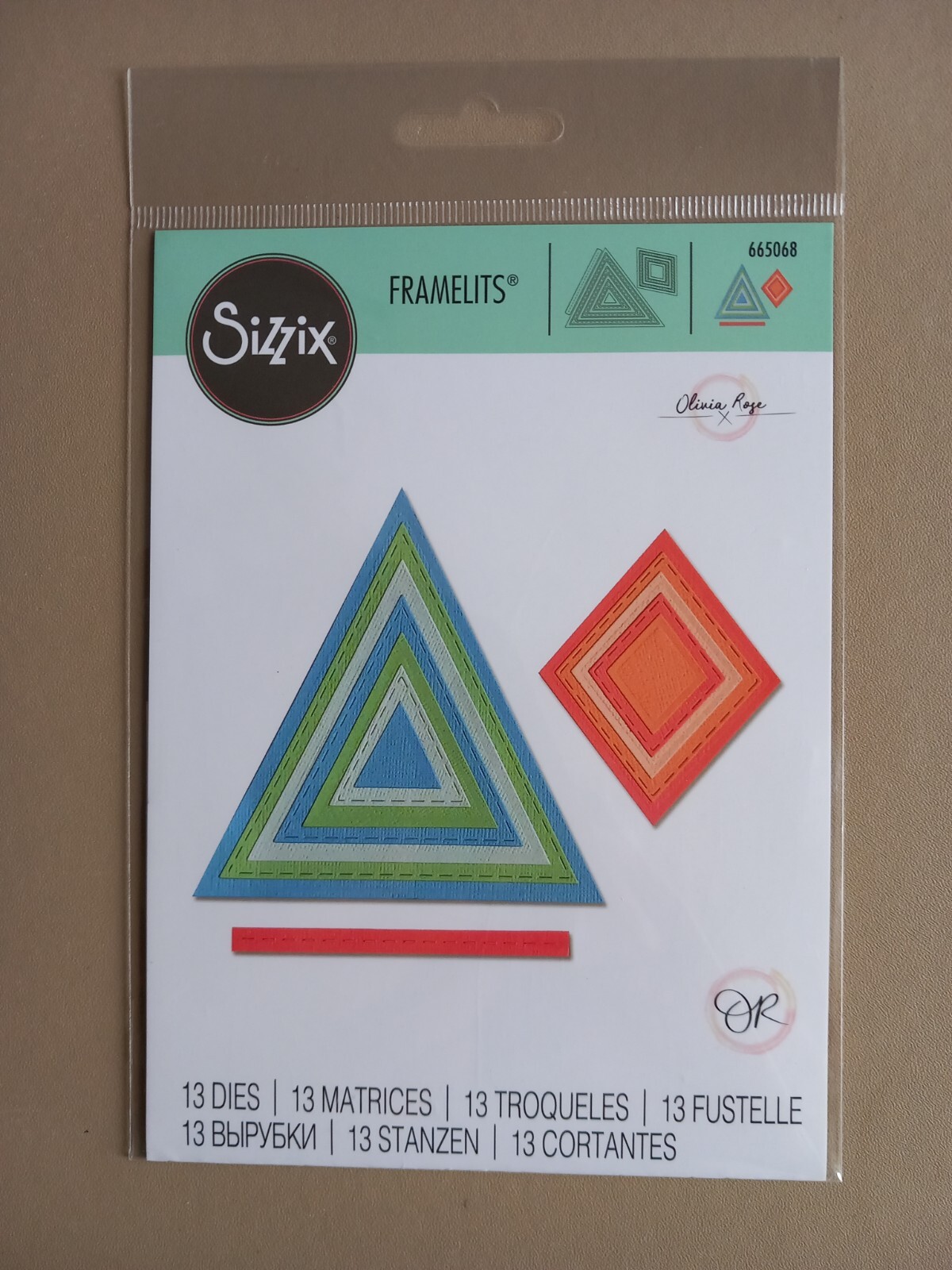 Sizzix Framelits Die Set 13pk - Geo Stitched Frames for sale online ...