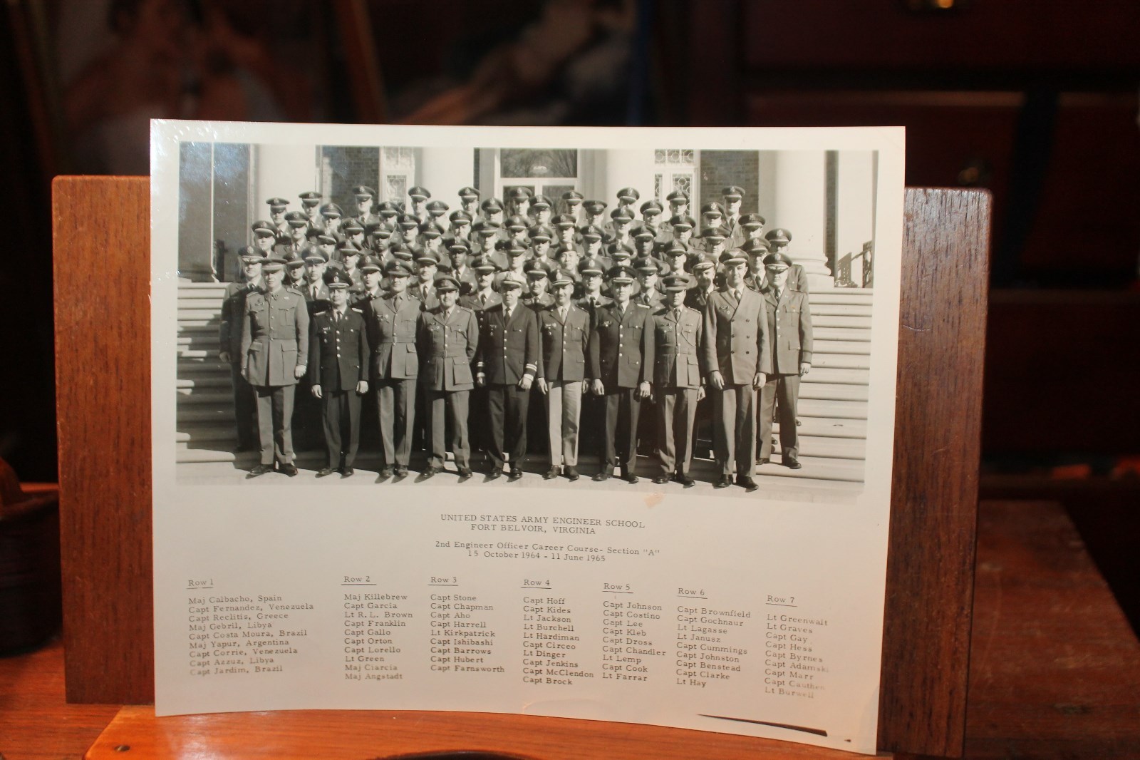 1964-65 United States Army Engineer School Fort Belvoir Va Class Photo ...