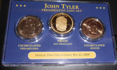 2009 PRESIDENTIAL $1 COIN P, D, & S - JOHN TYLER - 3 COIN SET | eBay