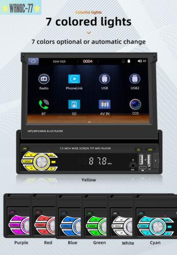 For Apple Carplay Android Auto Radio Car Stereo Touch Screen 1Din MP5 ...