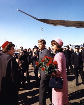 President and Mrs. Kennedy arrive at Dallas Love Field JFK - New 8x10 ...