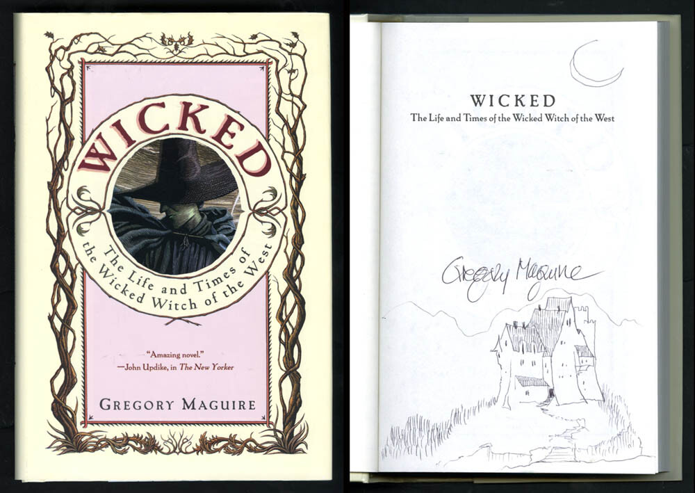 Gregory Maguire SIGNED Wicked HC 1st Ed Witch + SKETCH PSA/DNA Cert ...