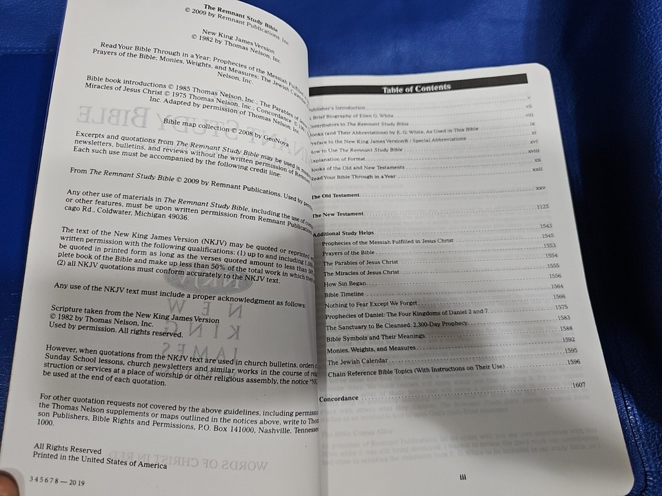 NKJV Remnant Study Bible with Ellen G White Comments Rebind Cowhide Stitched | eBay