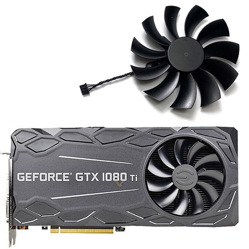 DC 12V 0.55A Graphics Card Single Cooling Fan For EVGA GTX 1080TI 11GB ...