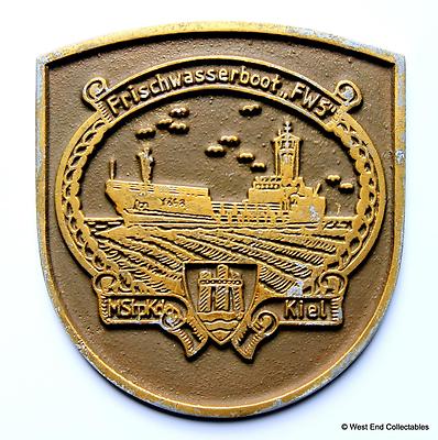 MstpKdo Kiel Frishwasserboot FW5- German Navy Ship Tampion Plaque Badge ...
