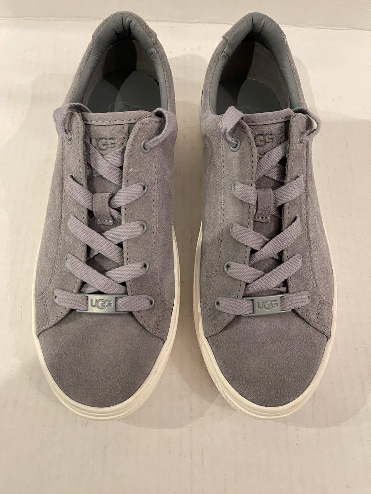 UGG Women’s Gray Suede Sneakers 7 EU 38 New Tie Up Platform Australia ...